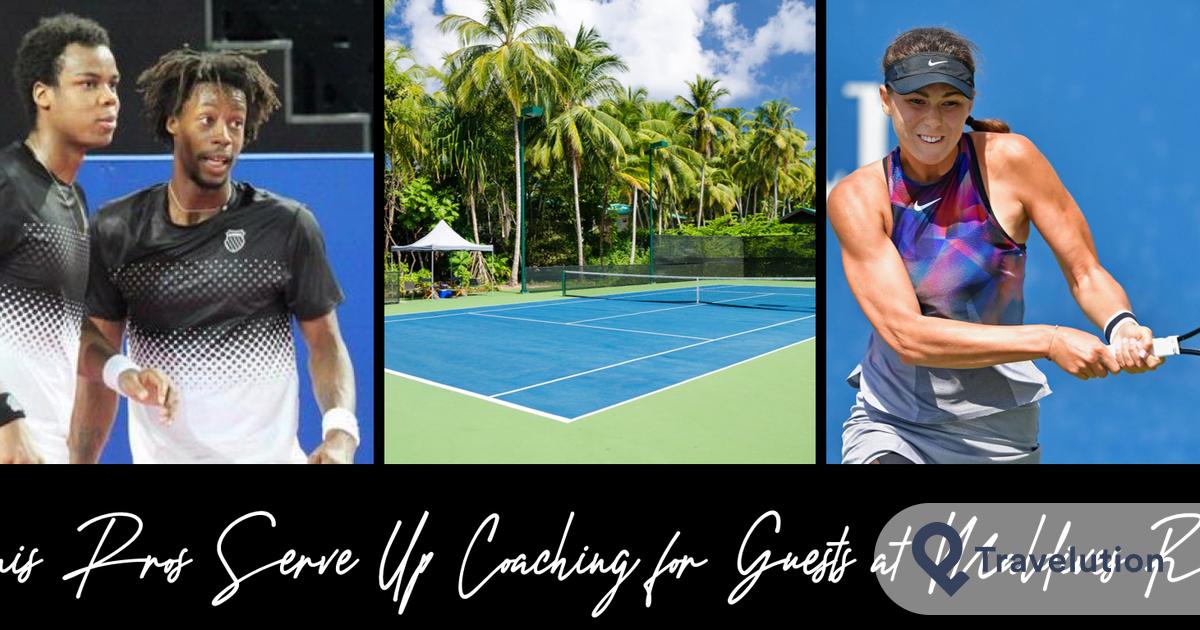Amilla Maldives welcoming Tennis pros Daryl Monfils and Natalia ...